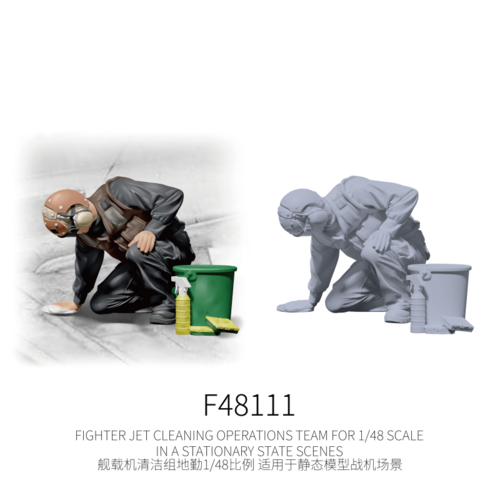 Galaxy-Model F48111 Fighter Jet Cleaning Operations Team In A Stationary State Scenes No. 4