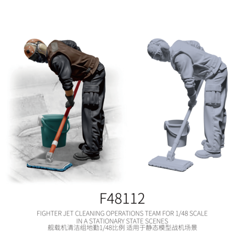 Galaxy-Model F48112 Fighter Jet Cleaning Operations Team In A Stationary State Scenes No. 5