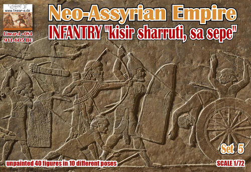 Linear-A 084 Neo-Assyrian Empire Infantry "kisir sharuti / sa sepe" Set 5 (40 figures)