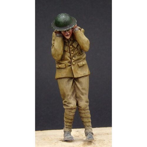 Resicast 357014 “Bam” - British WWI Gunner with Hands over Ears (Helmet)