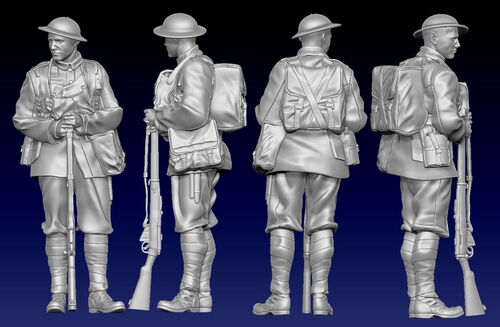 Resicast 357021 British WWI Infantryman - Rifle in Hands (1917)