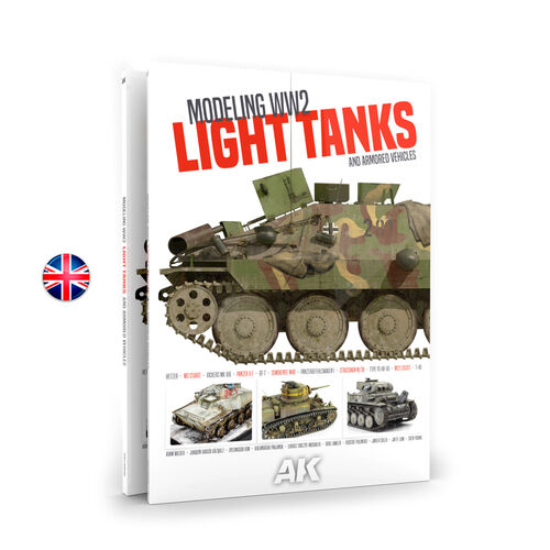 AK-Interactive 130020 Modeling WW2 Light Tanks And Armored Vehicles (English)