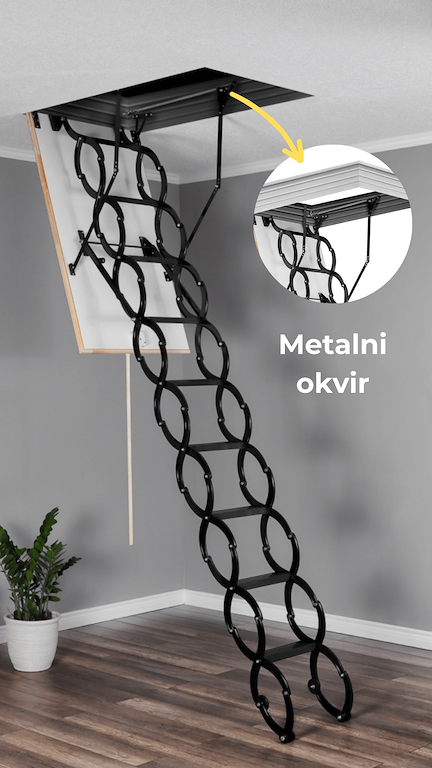 BAUflex Metal Lange tavanske stepenice 60 x 120 cm