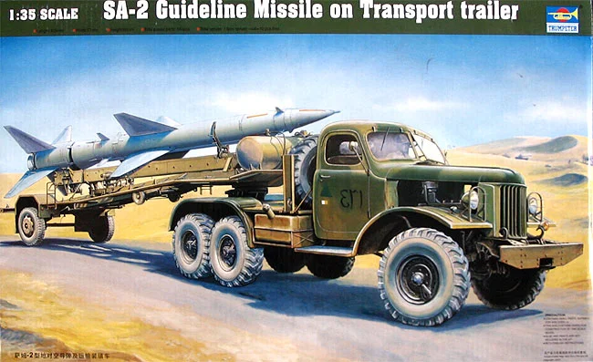 TRUMPETER 1/35 SA-2 Guideline Missile on Transport trailer