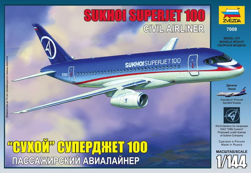 ZVEZDA 1/144 Sukhoi Superjet 100