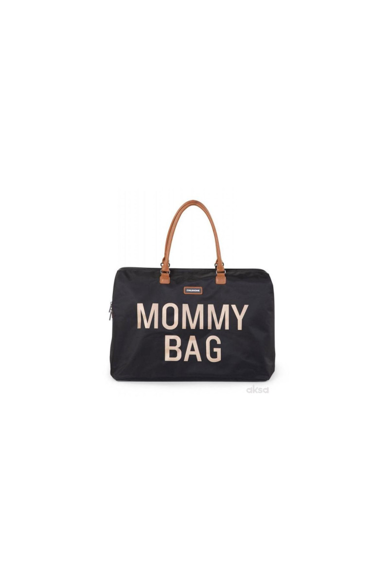 Child home Mommy Bag Big, Ručna torba crno zlatna