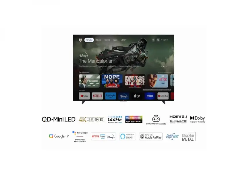 Televizor TCL 98C805/Mini LED-QLED/98"/4K HDR/144Hz/Google TV/crna