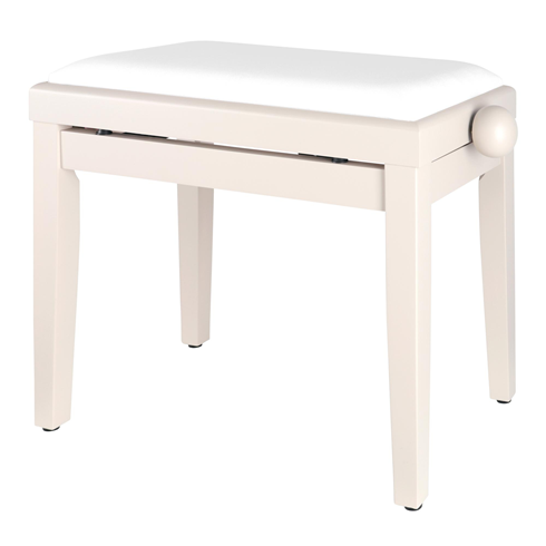 Classic Cantabile Piano Bench White Matte Ash