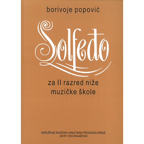 Solfeđo Za II Razred - Borivoje Popović