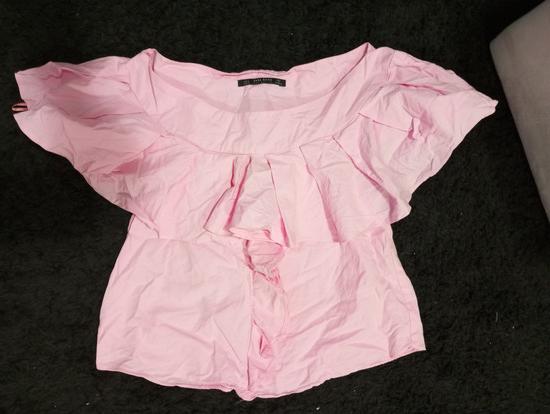 ZARA crop bluza sa karnerom S