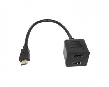 FAST ASIA Adapter HDMI - HDMI M/2F (spliter) crni