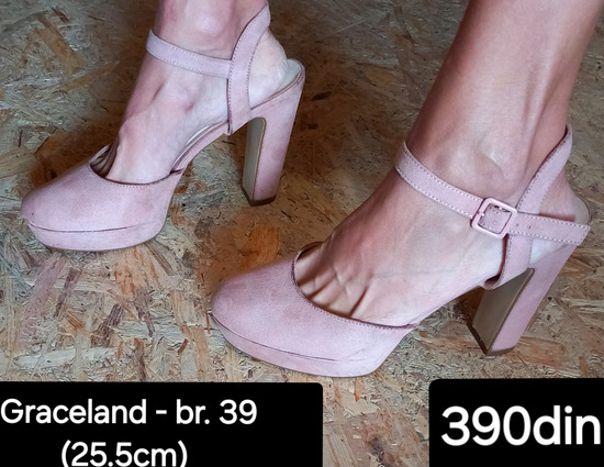 Graceland ženske sandale štikle roze br. 39
