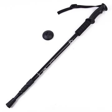 EXTENDABLE 3-SECTION HIKING STICK - 135CM - BLACK