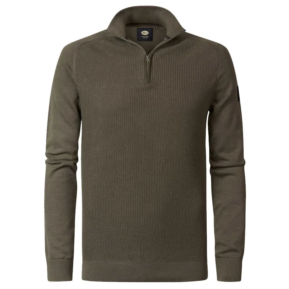 PETROL-MEN KNITWEAR COLLAR – M-3040-KWC227-6088-GREEN
