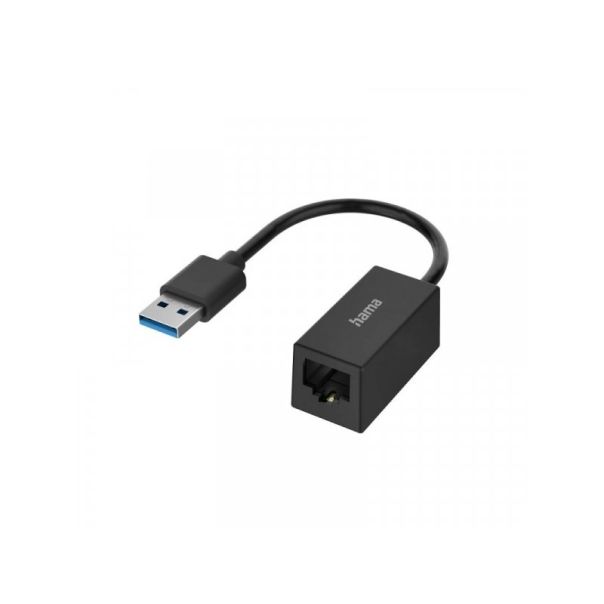 HAMA Mrežni adapter RJ-45 na USB-A, crna