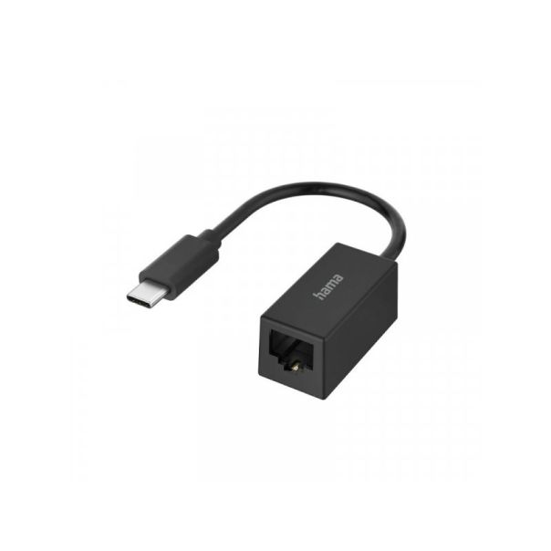 HAMA Mrežni adapter RJ-45 na USB-C 3.1, crna