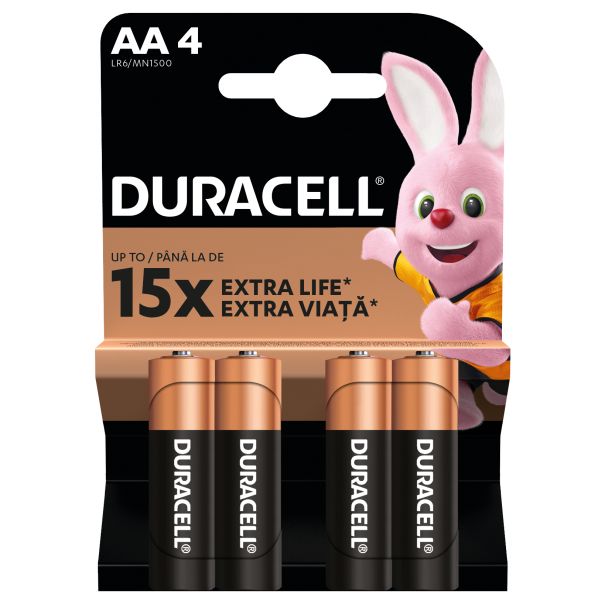 DURACELL Baterija AA LR6/MN1500, 4 kom