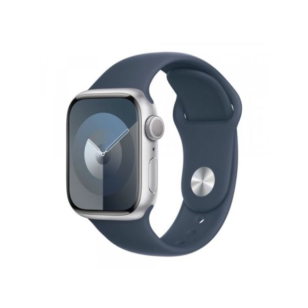 APPLE Pametni sat S9 GPS 41mm Silver Alu Case w Storm Blue Sport Band S/M