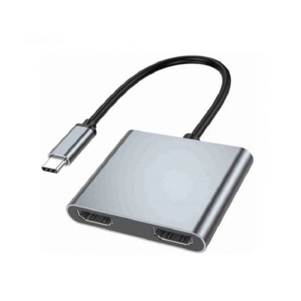 FAST ASIA Adapter-konvertor Type-C na 2xHDMI 4K+USB 3.0+Type C