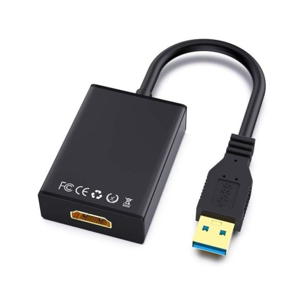 E-GREEN Adapter USB 3.0-HDMI, crna