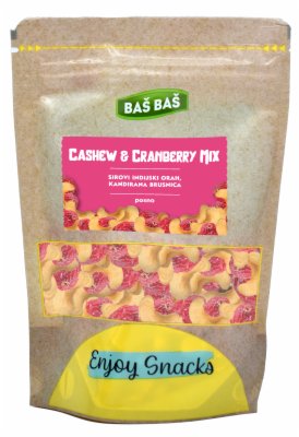 MIX CASHEW&CRANBERRY BAŠ BAŠ 150G
MIX CASHEW&CRANBERRY BAŠ BAŠ 150G