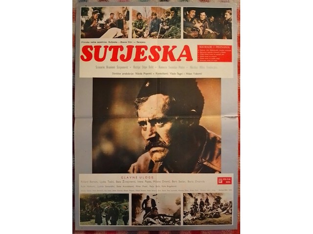 plakat SUTJESKA (Richard Burton / Bata Živojinović)