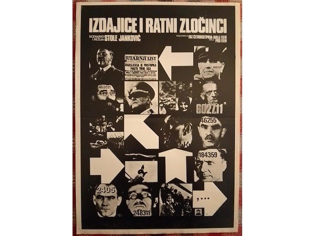 plakat IZAJICE I RATNI ZLOČINCI