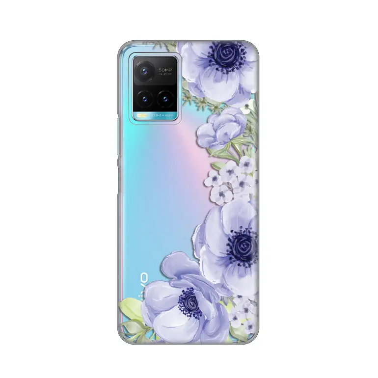 Maska za telefon Silikonska Print Skin za Vivo Y21/Y21s/Y33s Blue Roses