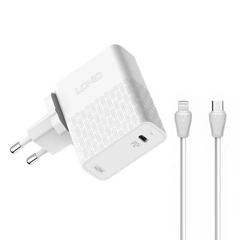 Kućni punjač LDNIO A1405C PD 40W sa Type C na iPhone lightning kablom