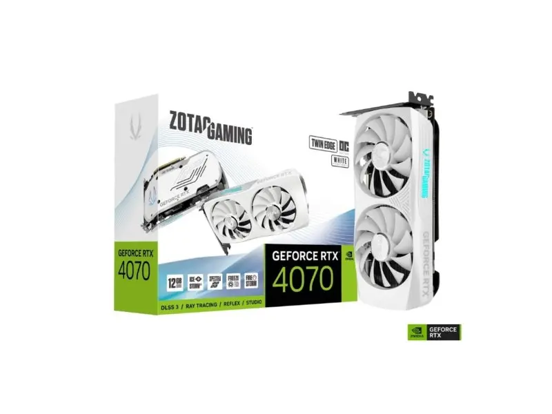 ZOTAC Grafička kartica NVidia GeForce RTX 4070 Twin Edge OC White Edition 12GB DDR6 192 bit ZT-D40700Q-10M