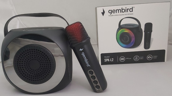 SPK-L2 ** Gembird Bluetooth zvucnik FM RGB, 10W, 1800mAh, microSD, AUX + mikrofon 500mAh (1360)