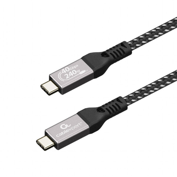 Premium USB 4 Type-C Charging and Data Cable, 40Gb/s, 240W, 1.5m ( CCBP-USB4-CMCM240-1.5M )