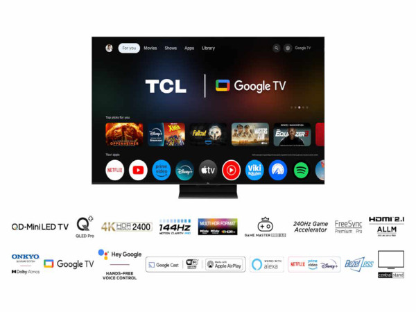 Televizor TCL 65C765MiniLED-QLED65''4K HDR144HzGoogle TVcrna' ( '65C765' )