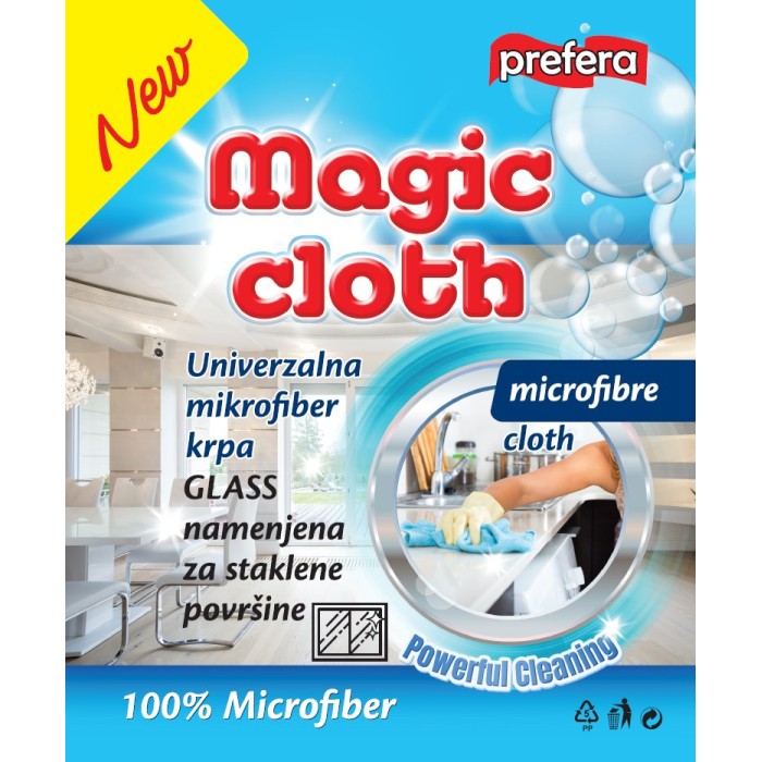 Magicna mikrofiber krpa za staklo plava 1/1 Prefera