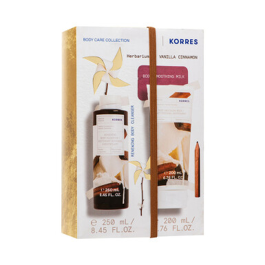 Korres Set Vanila cimet gel za tuširanje, 250 ml + Mleko za telo, 200 ml