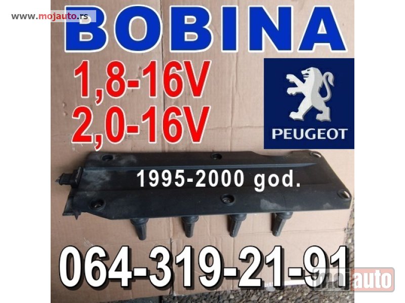 BOBINA 1,8-16V i 2,0-16V Pežo 406 306 806 BOBINA Peugeot 9629210680