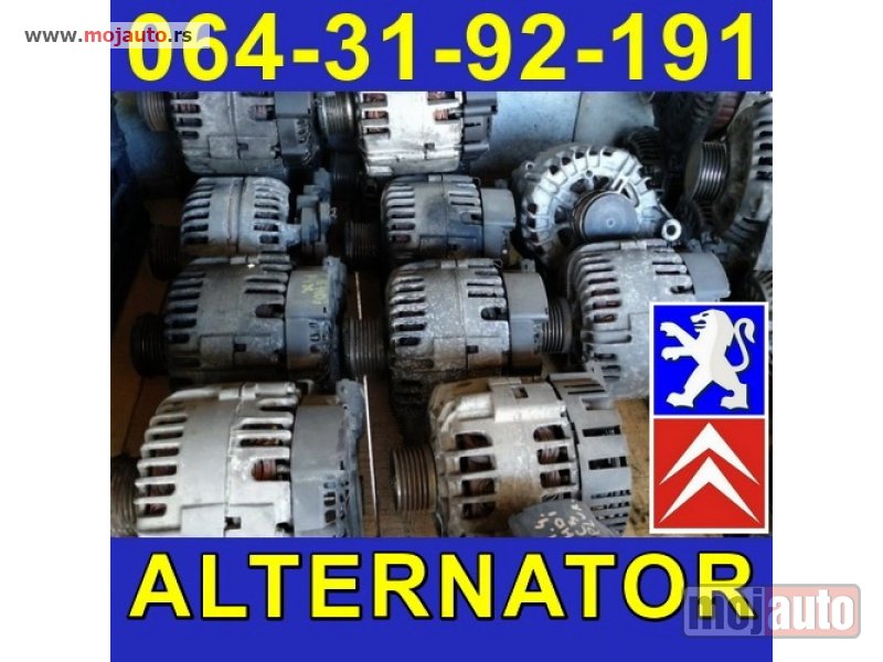 ALTERNATOR Pežo 806 Boxer 405 Partner 605 309 205 Peugeot