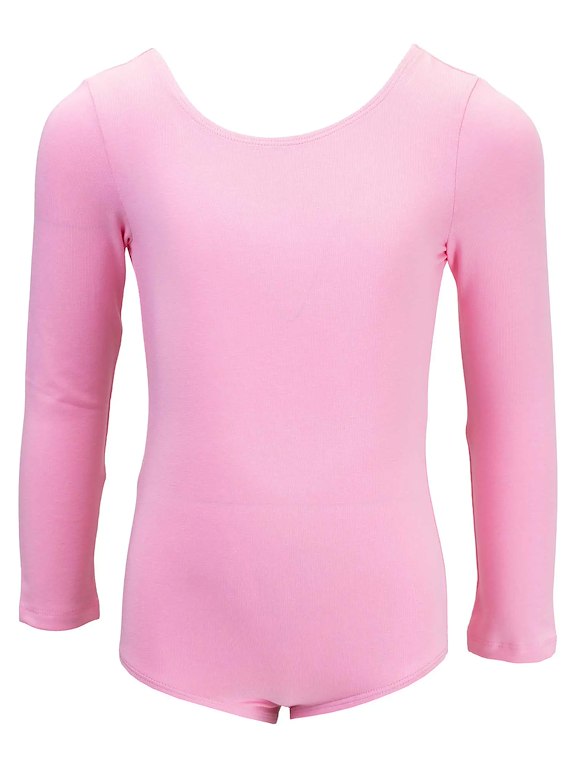 BRILLE Triko za devojčice sa dugim rukavima Leotard roze