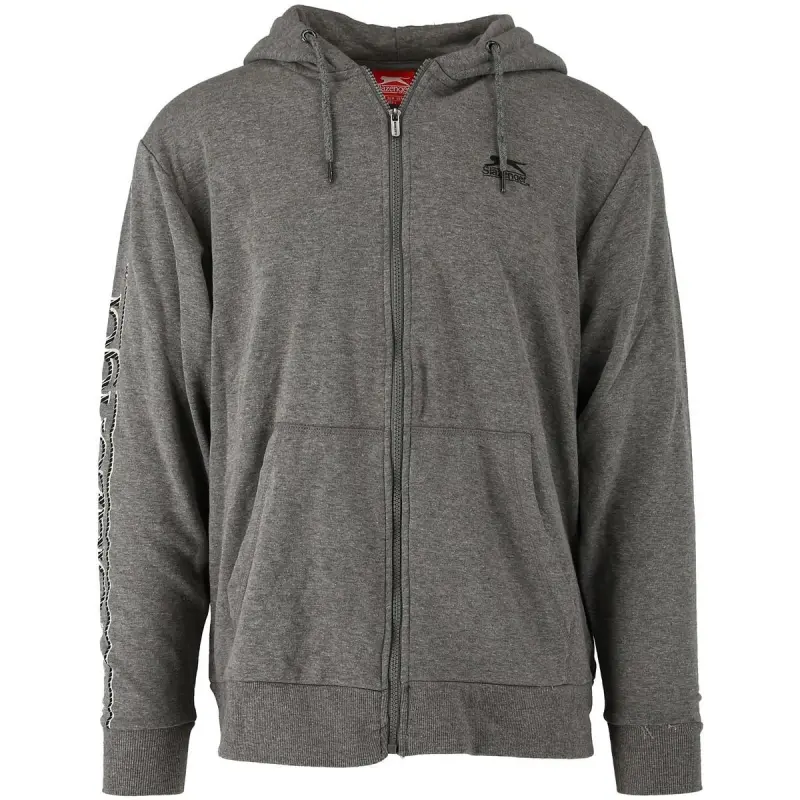 SLAZENGER Muški duks Zip Hoody tamosivi