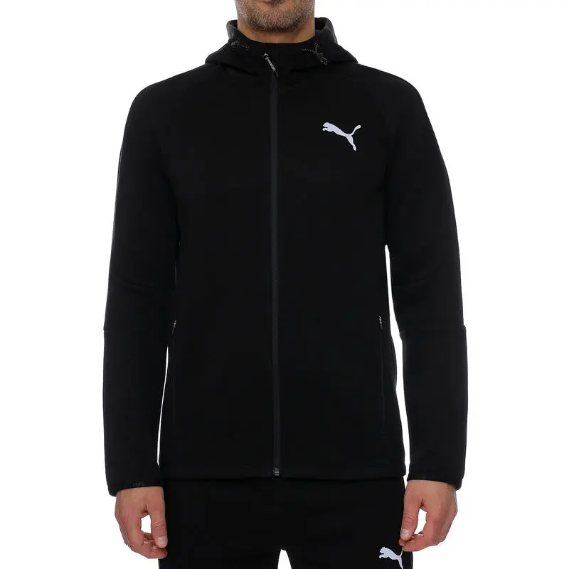 PUMA Muški duks EVOSTRIPE FZ HOODIE crni