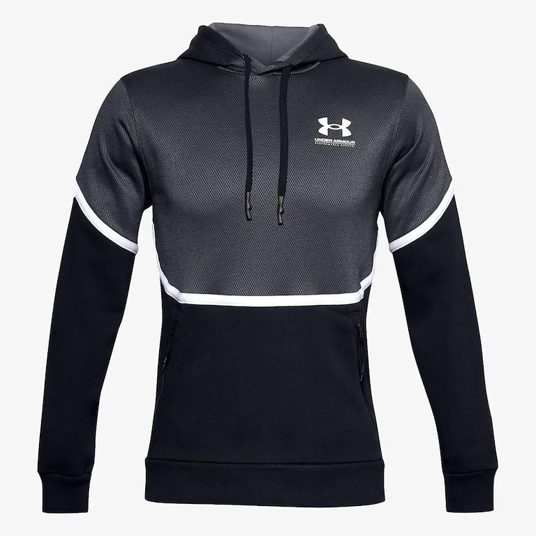 UNDER ARMOUR Muški duks UA Rival Fleece AMP HD 1357090-001 sivo-crni