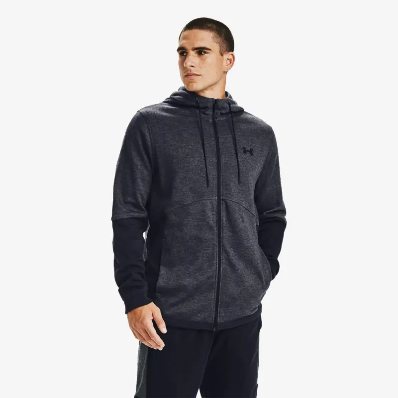 UNDER ARMOUR Muški duks DOUBLE KNIT FZ HOODIE tamnosivi