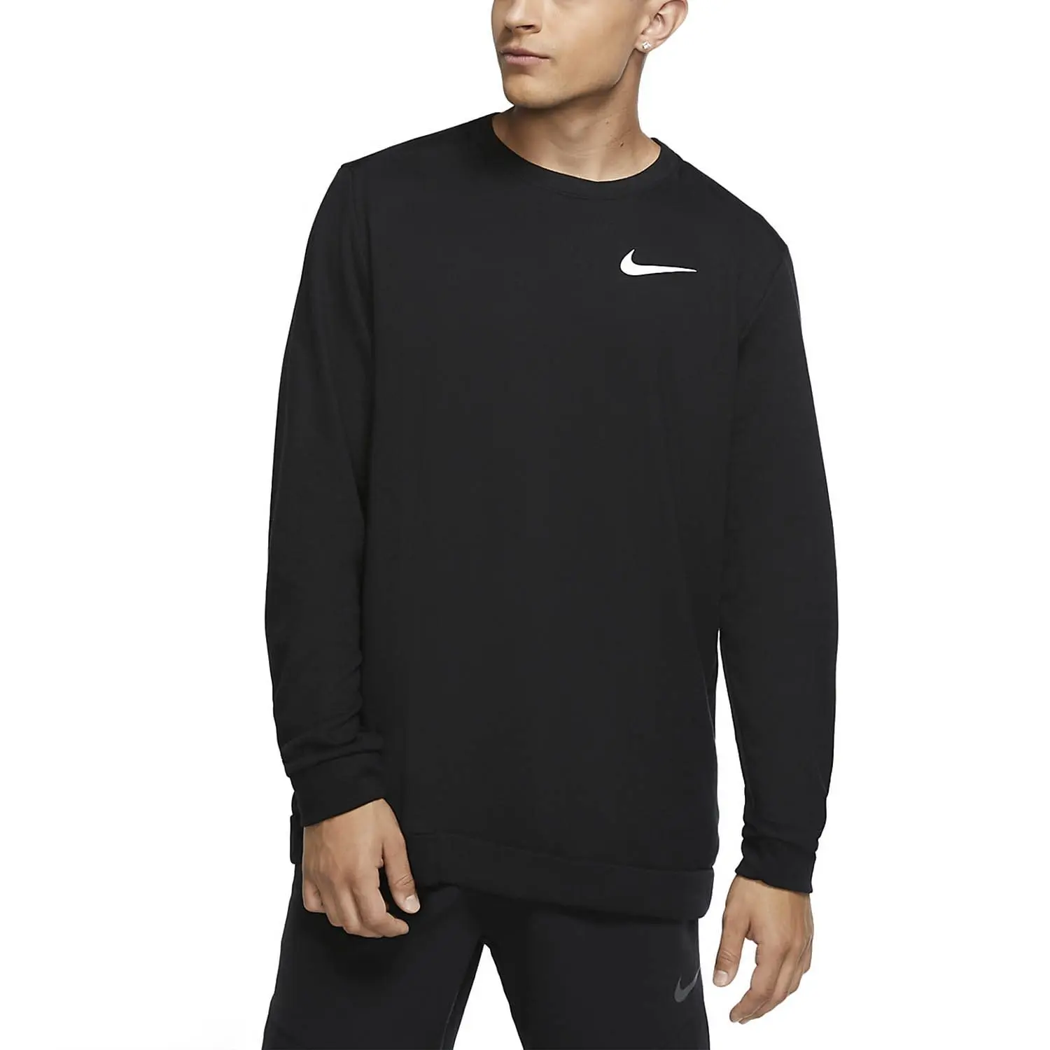 NIKE Muški duks Dri Fit Fleece Crew CU6795-010 crni