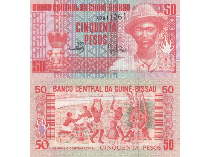 GUINEA BISSAU 50 Pesos 1990 UNC, P-10