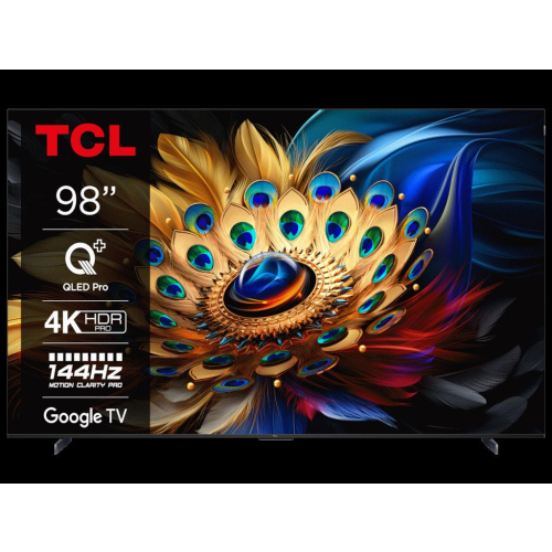 Televizor TCL 98C655/QLED/98"/4K UHD/144Hz/Google TV/crna