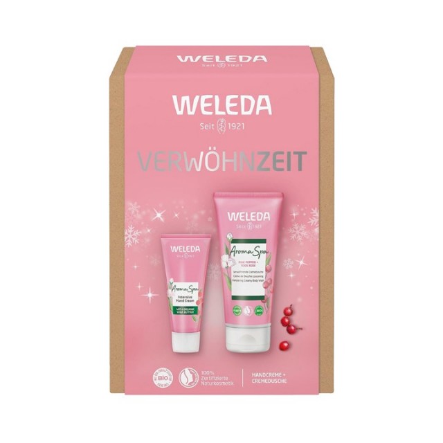 WELEDA SET AROMA SPA GEL ZA TUŠIRANJE 200ML + AROMA SPA KREMA ZA RUKE 50ML GRATIS