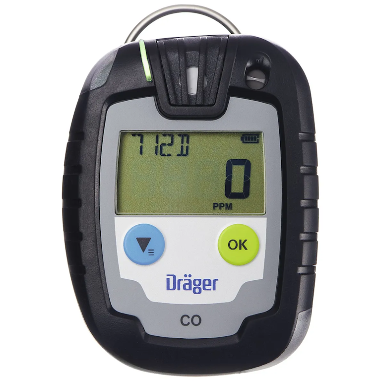 Dräger Pac 6000 detektor gasova sa jednim senzorom - sa CO senzorom (0-2000 ppm) - A1=30 ppm / A2=60 ppm - 2 godine rada