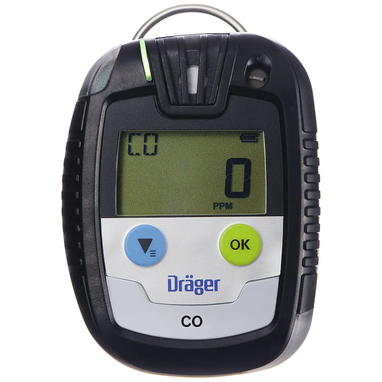 Dräger Pac 6500 detektor gasova sa jednim senzorom - sa CO senzorom (0-2000 ppm) - A1=30 ppm / A2=60 ppm - neograničeno vreme rada