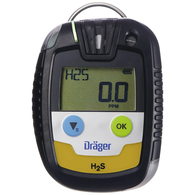 Dräger Pac 6500 detektor gasova sa jednim senzorom - sa H2S senzorom (0-100 ppm) - A1=5 ppm / A2=10 ppm - neograničeno vreme rada