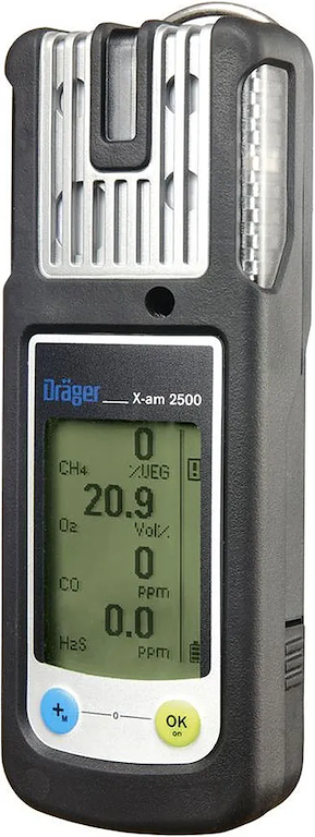 Dräger X-am 2500 FLEX - 1 - 4 gasni detektor - različite konfiguracije senzora dostupne